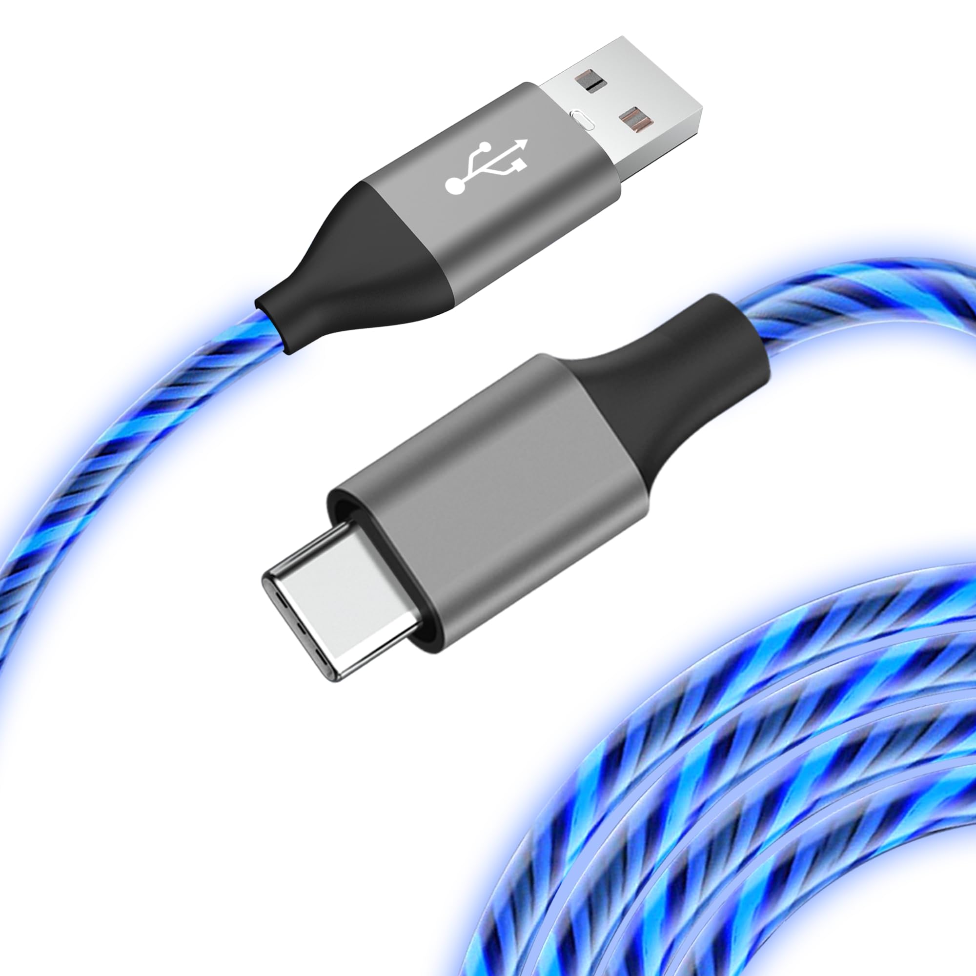 Amazon.com: Light-Up USB-C Charging Cable, 6ft - Fast Charging Cord ...