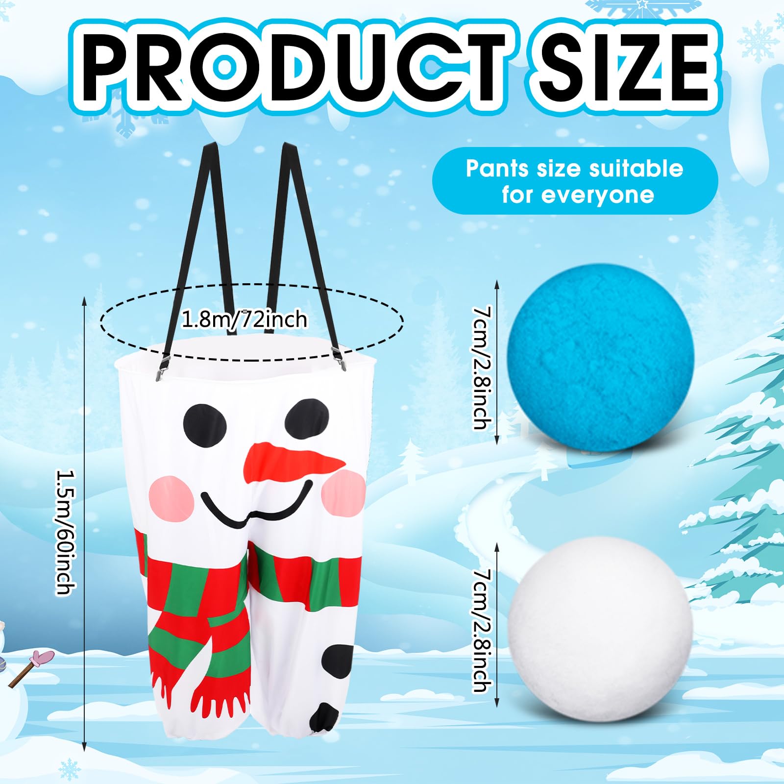Snapklik.com : Snowman Pants Snowball Fight Toss Game Red And Blue ...
