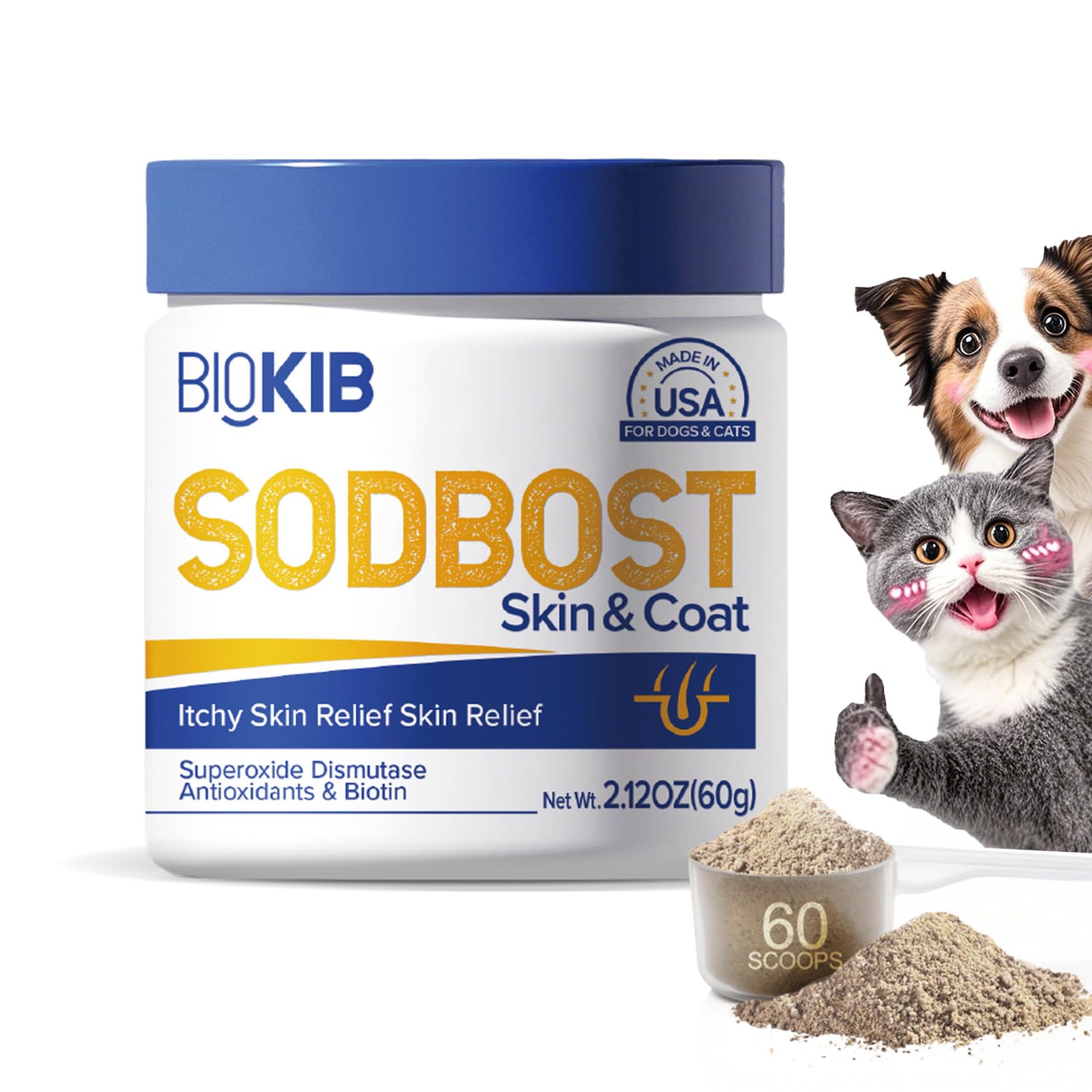 Snapklik.com : SODBOST Skin & Coat Supplement Powder For Dogs & Cats ...