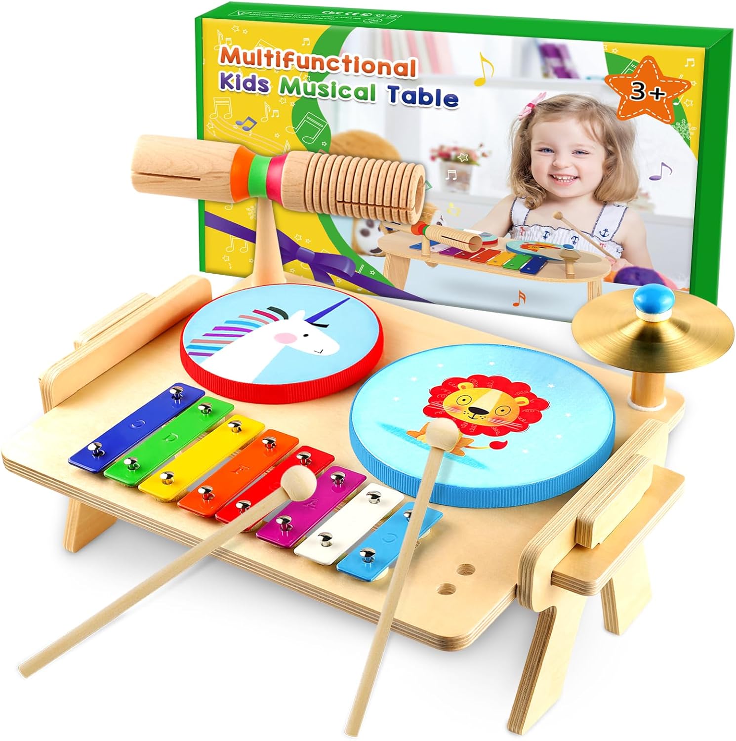 Amazon.com: DIFFYBOX Kids Drum Set, Baby Musical Instruments Toys for ...