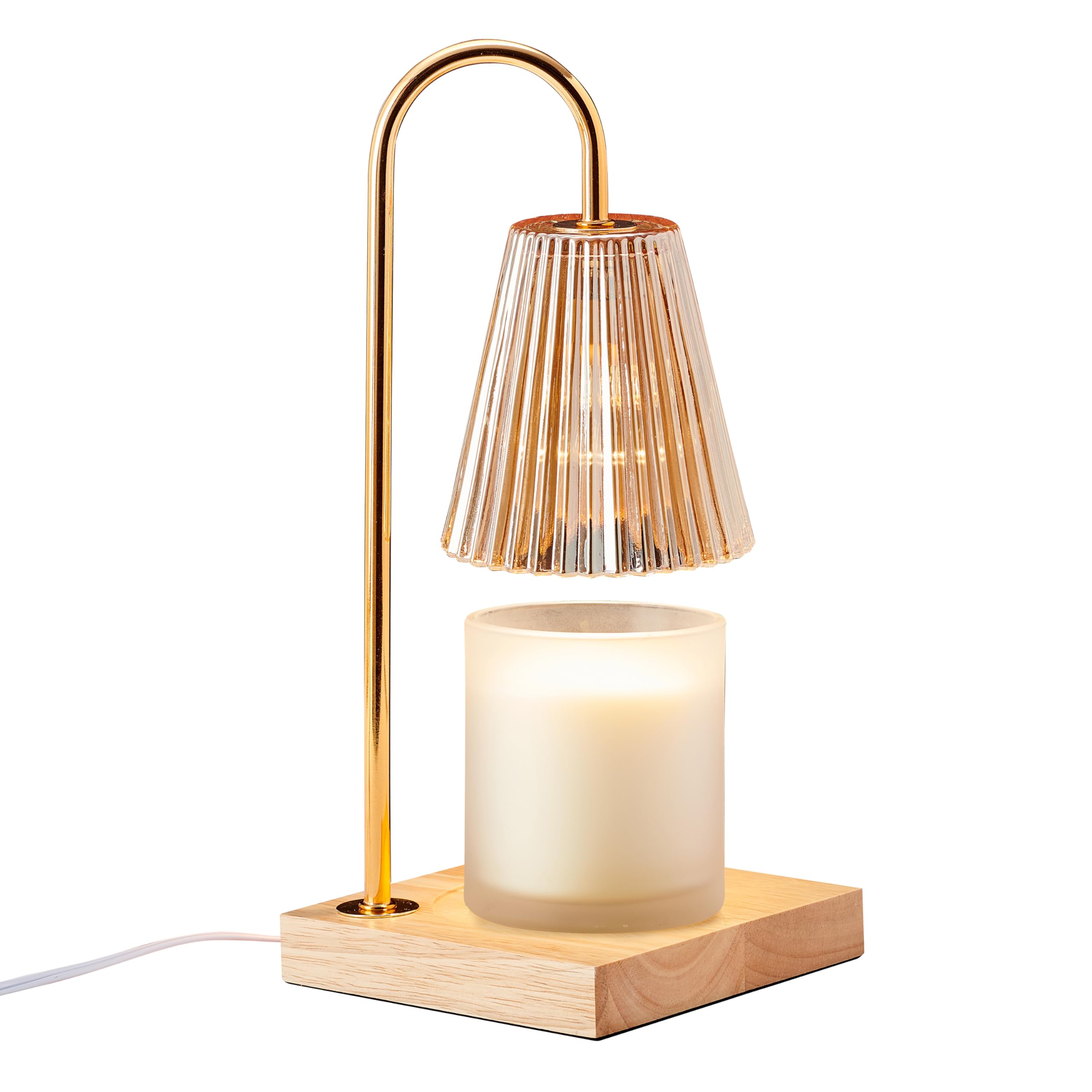 Amazon.com: Mikasa Amber Glass Shade Electric Candle Warmer Lamp for ...