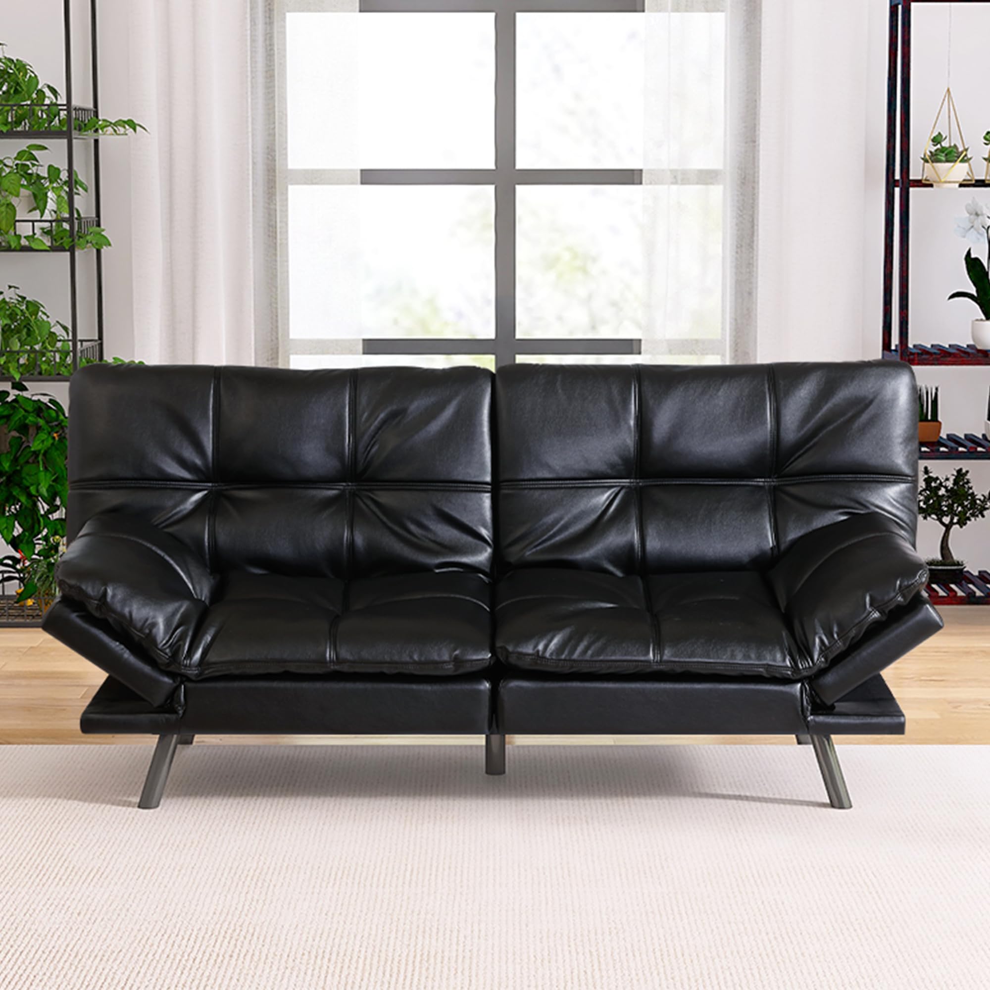 Amazon.com: Hcore Bed, Memory Foam Futon Sleeper Loveseat Convertible ...
