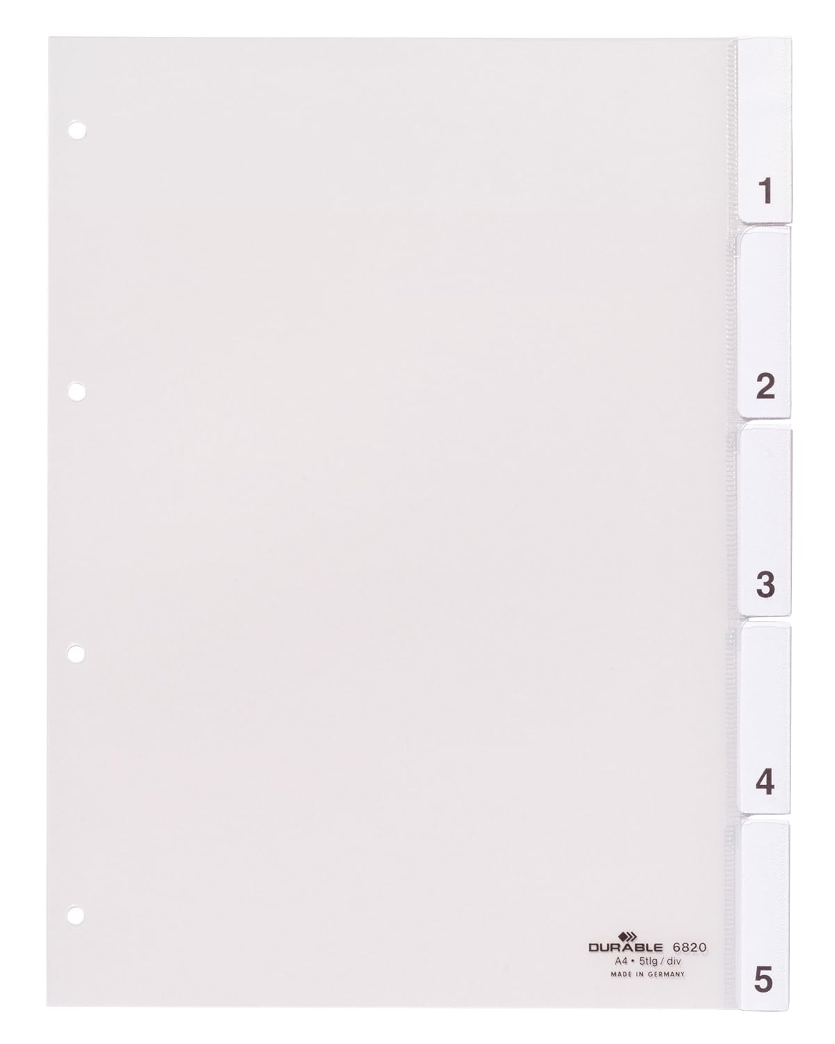 Durable 682019 Register with Moulded Tabs Organiser (Transparent ...