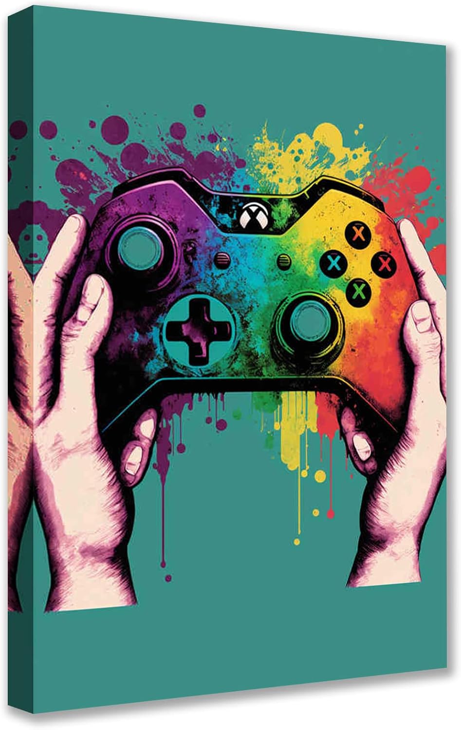 Amazon.com: Green Game Controller Art Posters,16x 20inch Video Game ...
