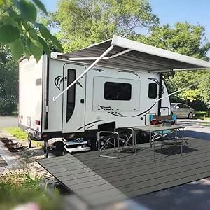 Amazon.com: FJISI White Motorized Modular Retractable RV Awning Full ...