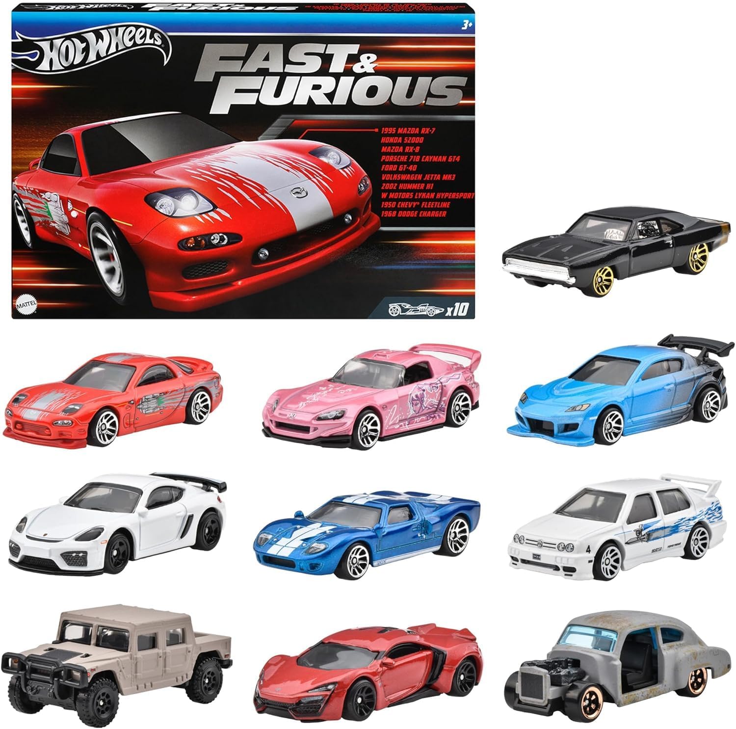 Brandclub - Hot Wheels HVX27 Fast and Furious 10 Car Pack Vehicle Toy ...