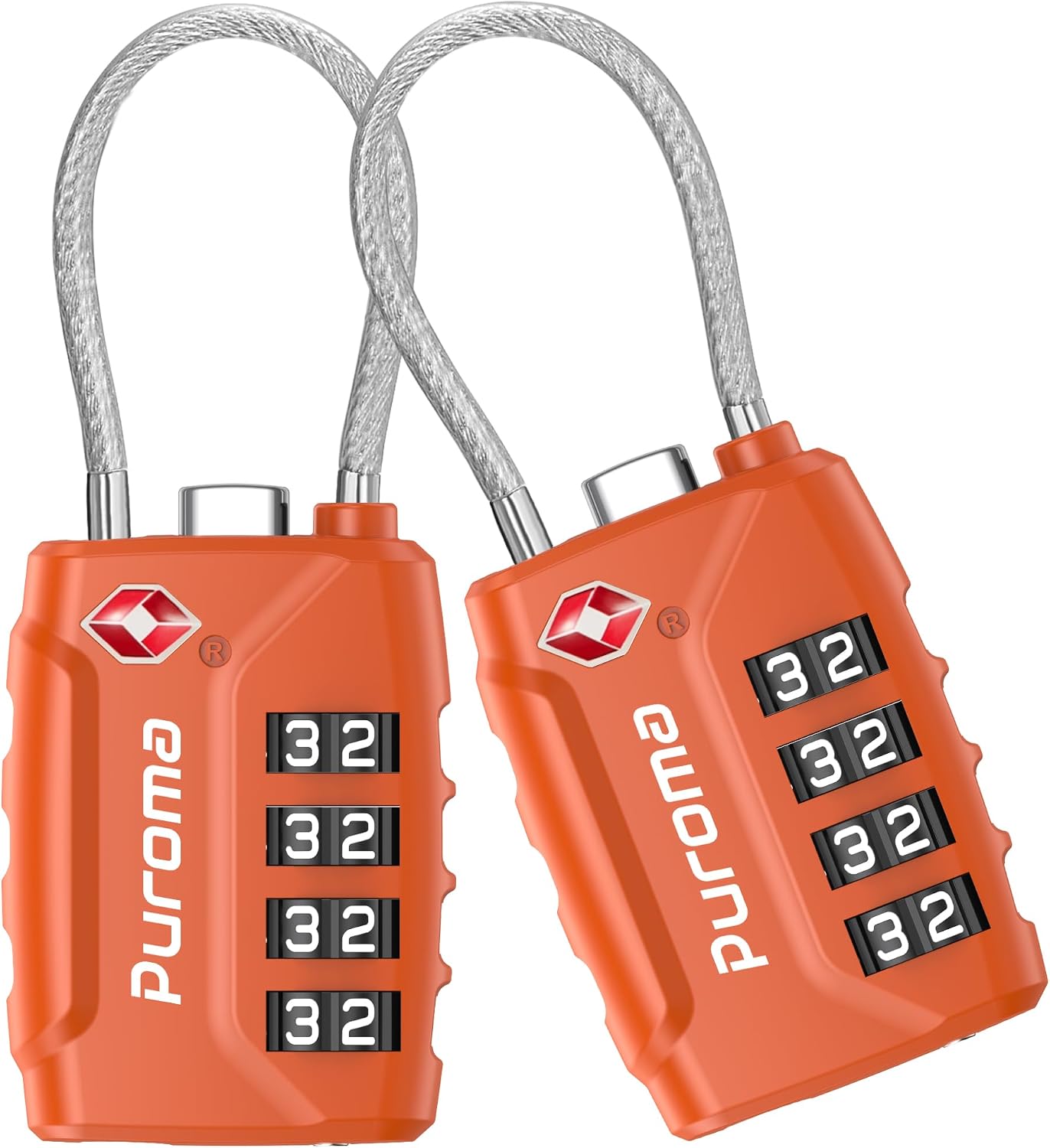 Amazon.com | Puroma 2 Pack TSA Approved Luggage Locks, 4 Digit ...
