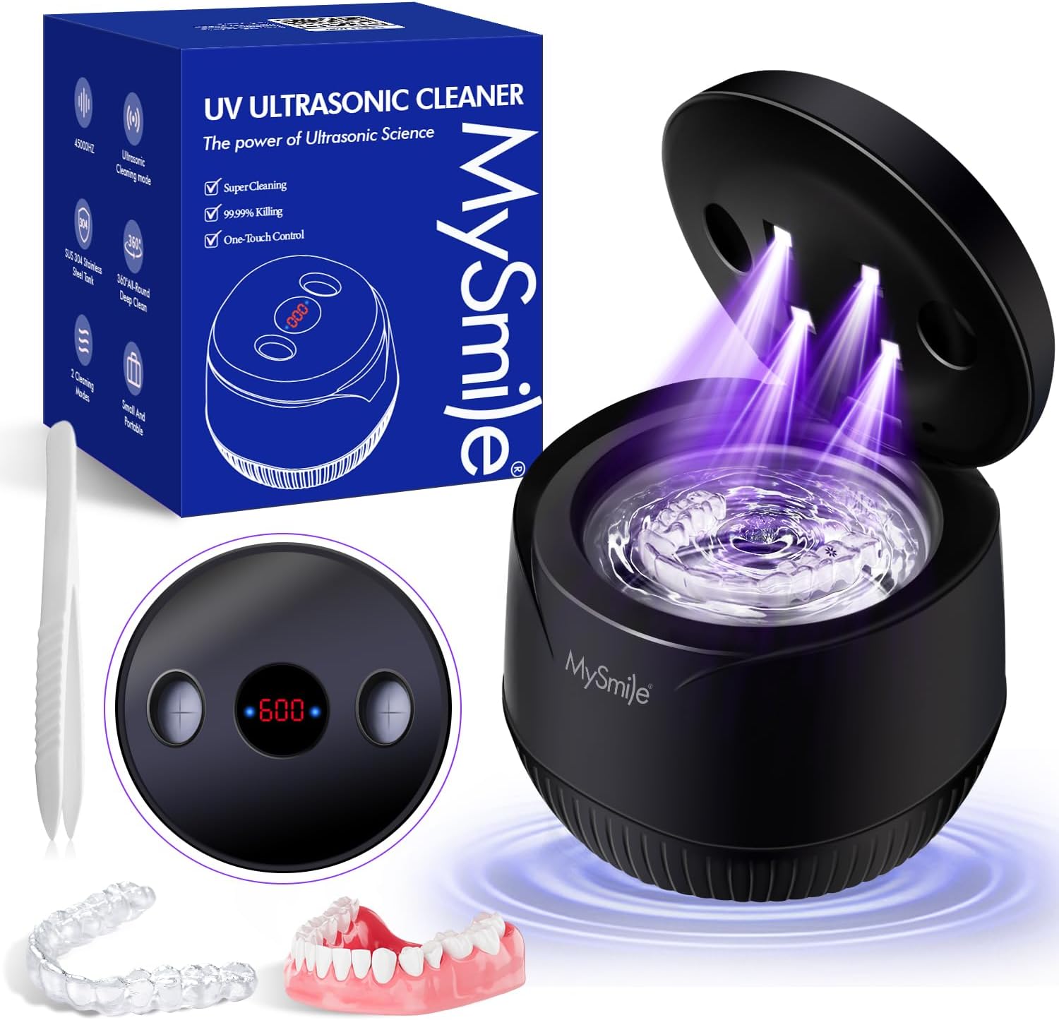 Amazon.com : Ultrasonic Retainer Cleaner Cleaning Machine, 44kHz ...