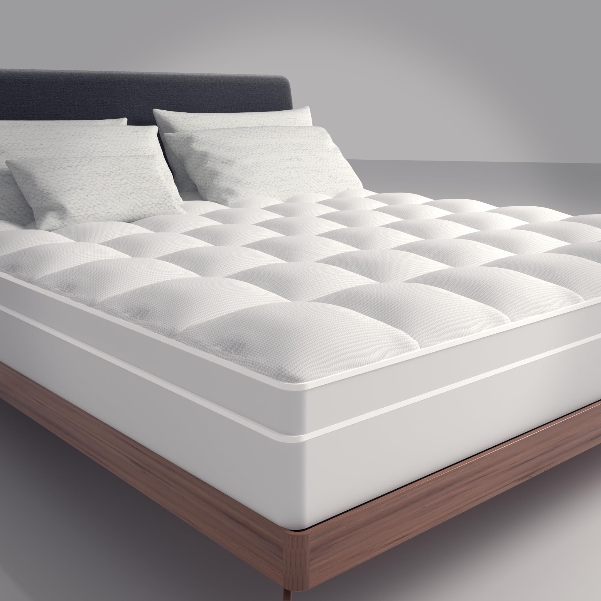 Amazon.com: Nutan 3-Inch Quilted Cotton & Fluffy Mattress Topper ...