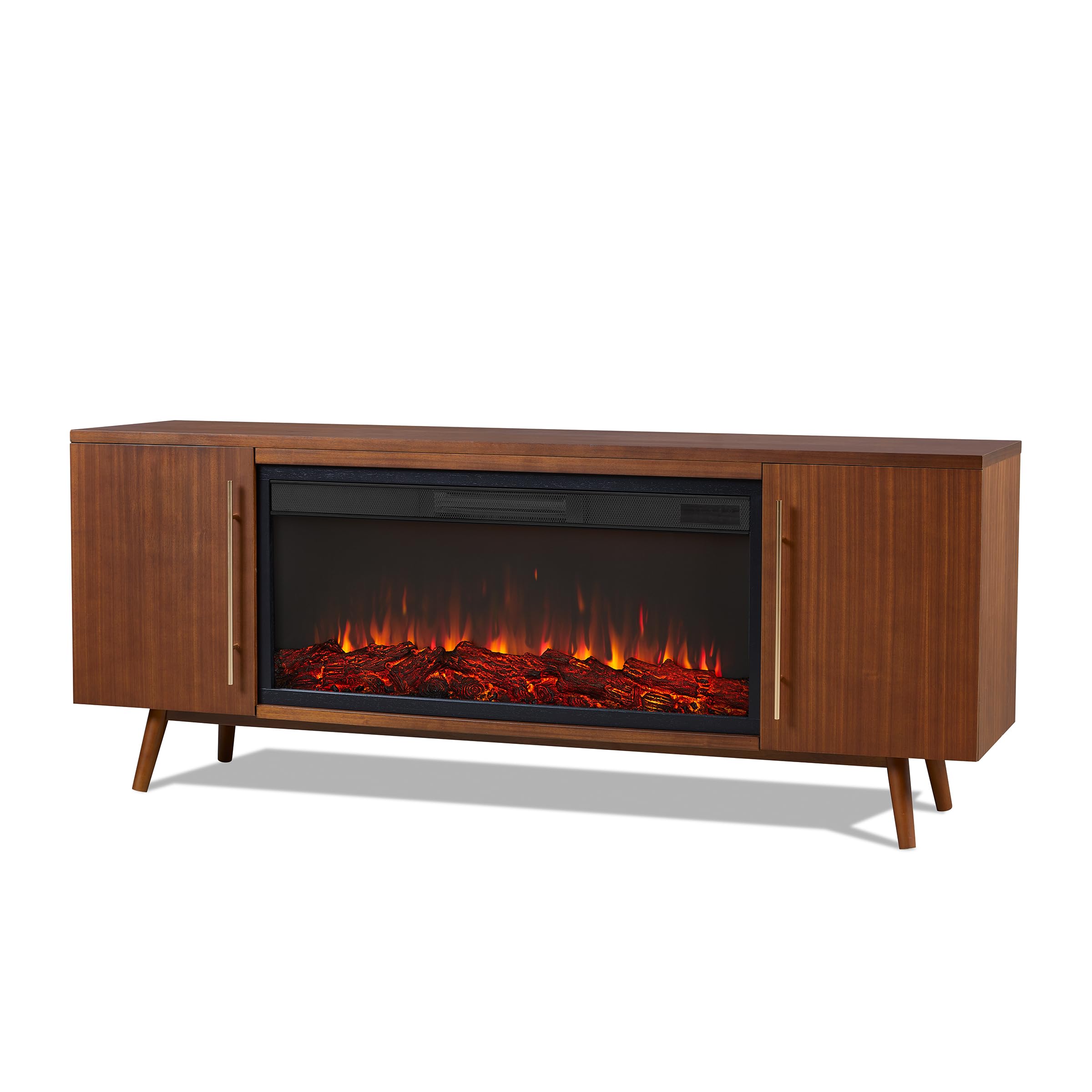 Amazon.com: Real Flame Morris 72” Electric Fireplace TV Stand for TVs ...