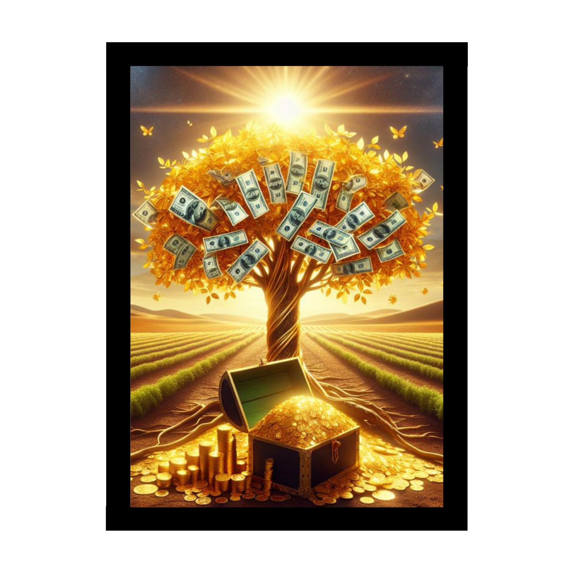 DivaFrames Money Tree Vastu Painting for Good Luck - A4 Size (8x12 Inch ...