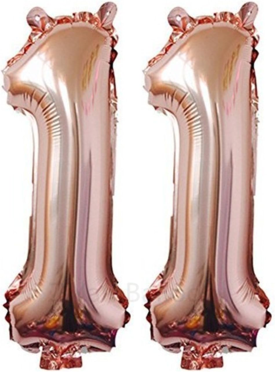 Amazon.com: ZiYan 40inch Rose Gold Number 11 Balloon Party Festival ...