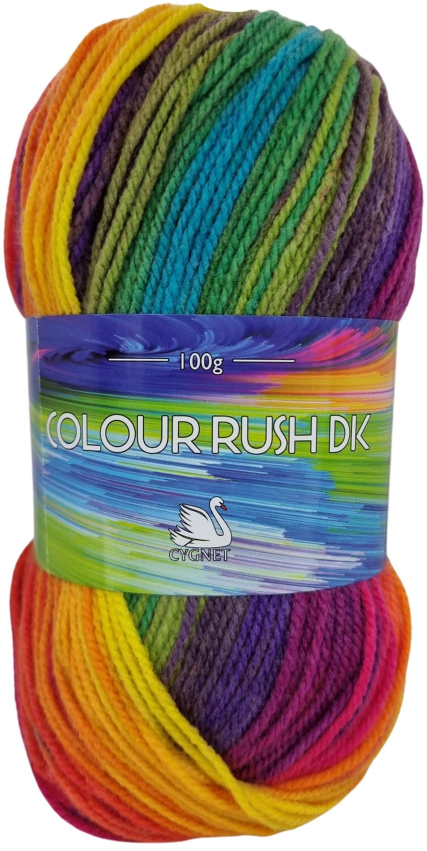 Cygnet Colour Rush DK Knitting Yarn/Wool - 100g Double Knit Ball - 12 ...