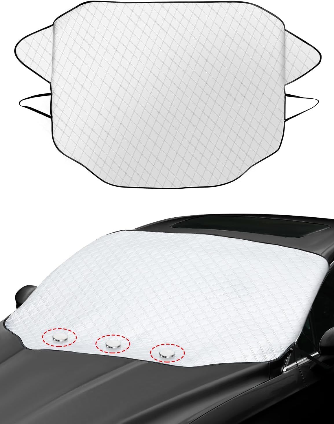 Starlife Windscreen Cover Frost, Magnetic Car Windscreen Covers for ...