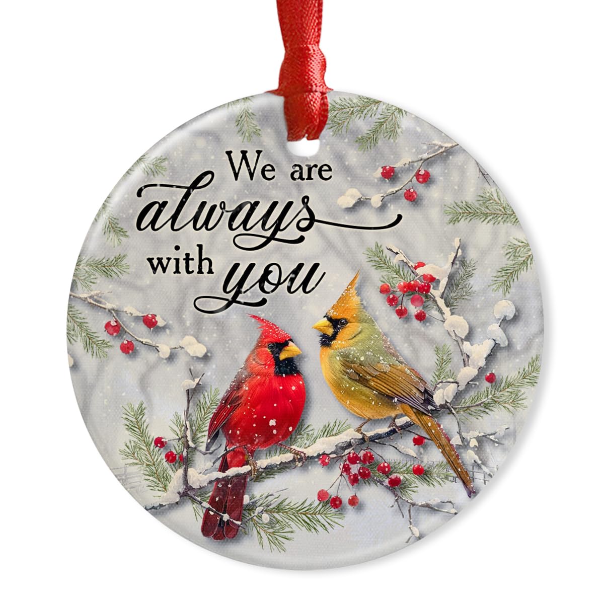 Amazon.com: CHOANG Cardinal Memorial Ceramic Ornament for Christmas ...