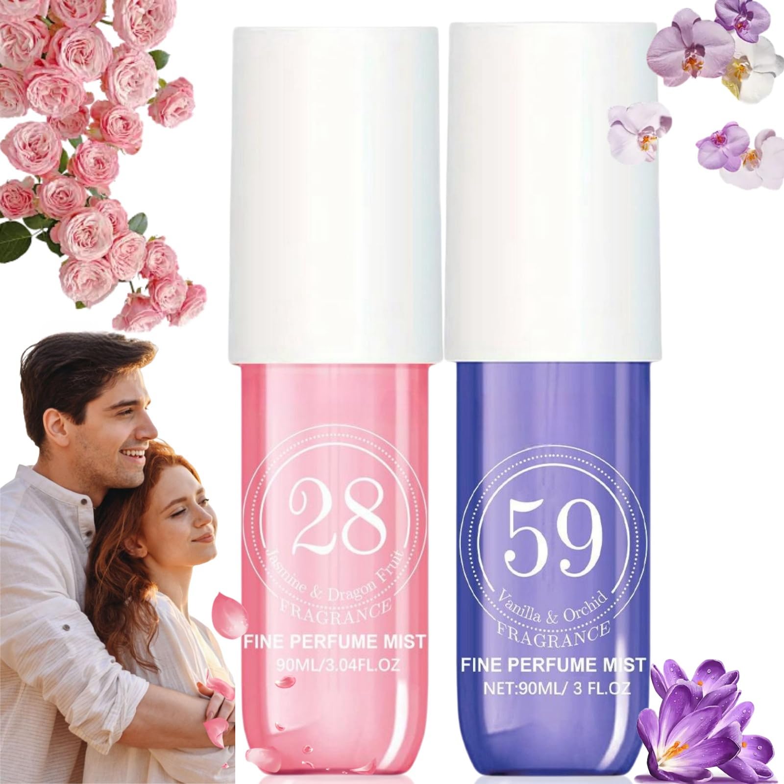 2PCS Brazilian Parfums Crush Fragrance Spray,Body Fragrance Perfume,Hair and Body Fragrance Mist ...