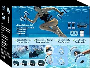 Sportneer Water Aerobics Pool Exercise Equipment New 6-Piece Water ...