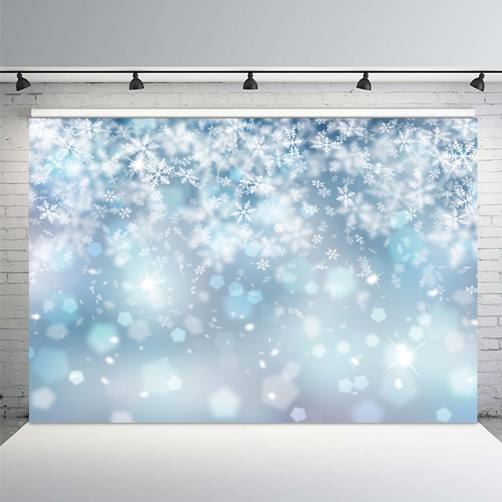 Amazon.com : MEHOFOND 10x7ft Falling Snowflake Portrait Backdrops for ...