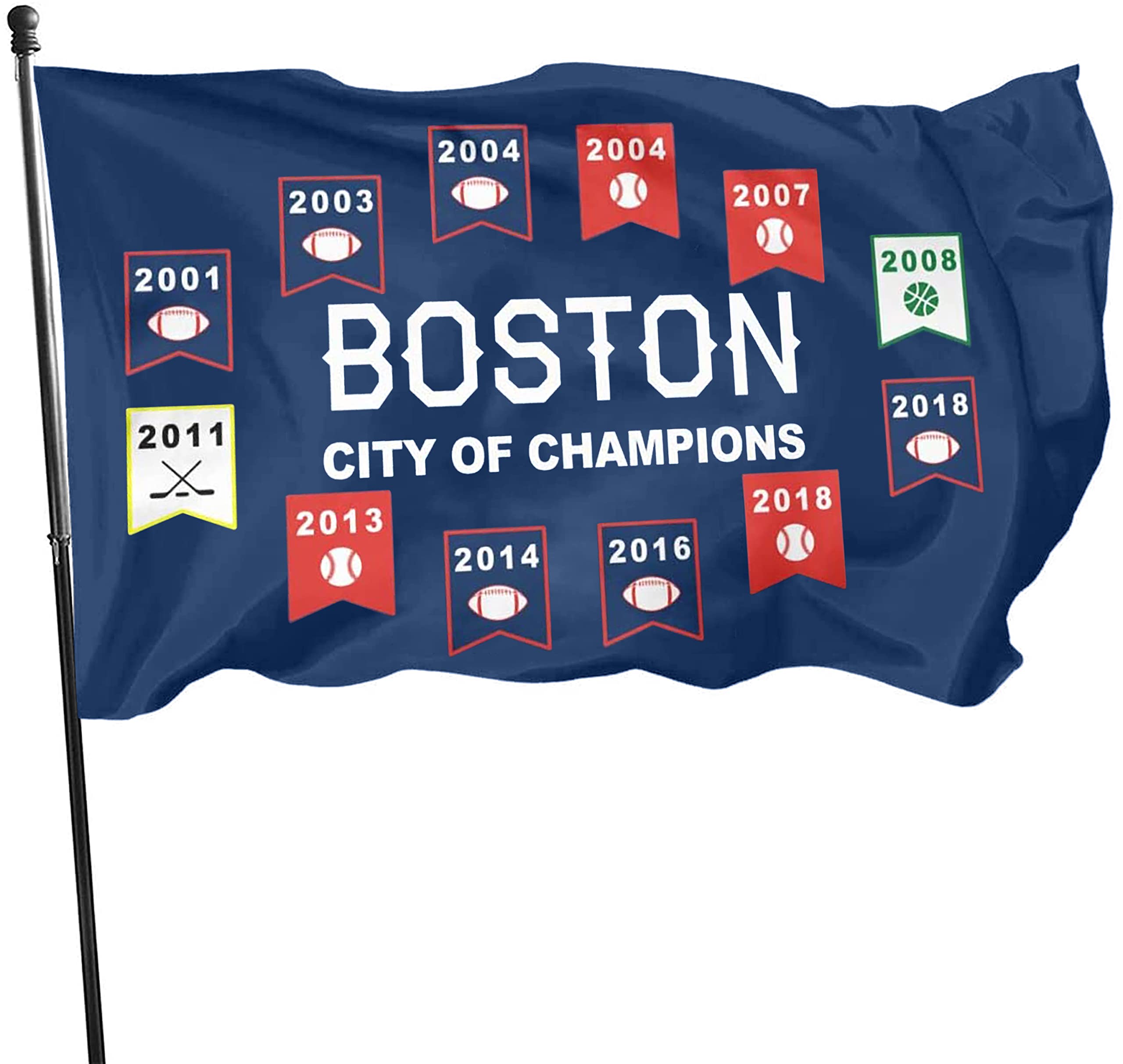 Amazon.com : Beach Town Flags: Boston City of Champions Flag 3ft x 5ft ...