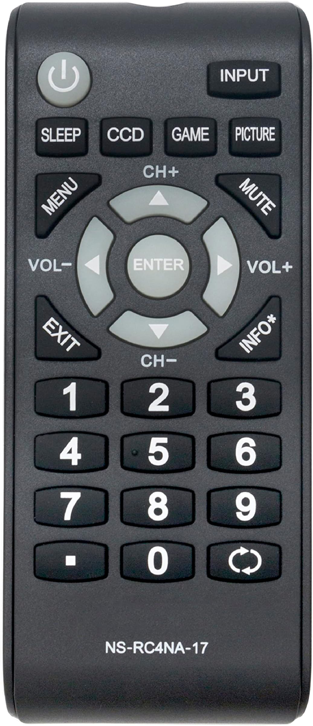 NS-RC4NA-17 Replace Remote Controller fit for Insignia TV NS24D310NA17 ...