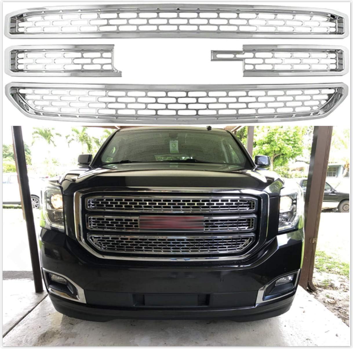 Amazon.com: Meyffon Grill Inserts Chrome Grille Overlay for 2015-2020 ...