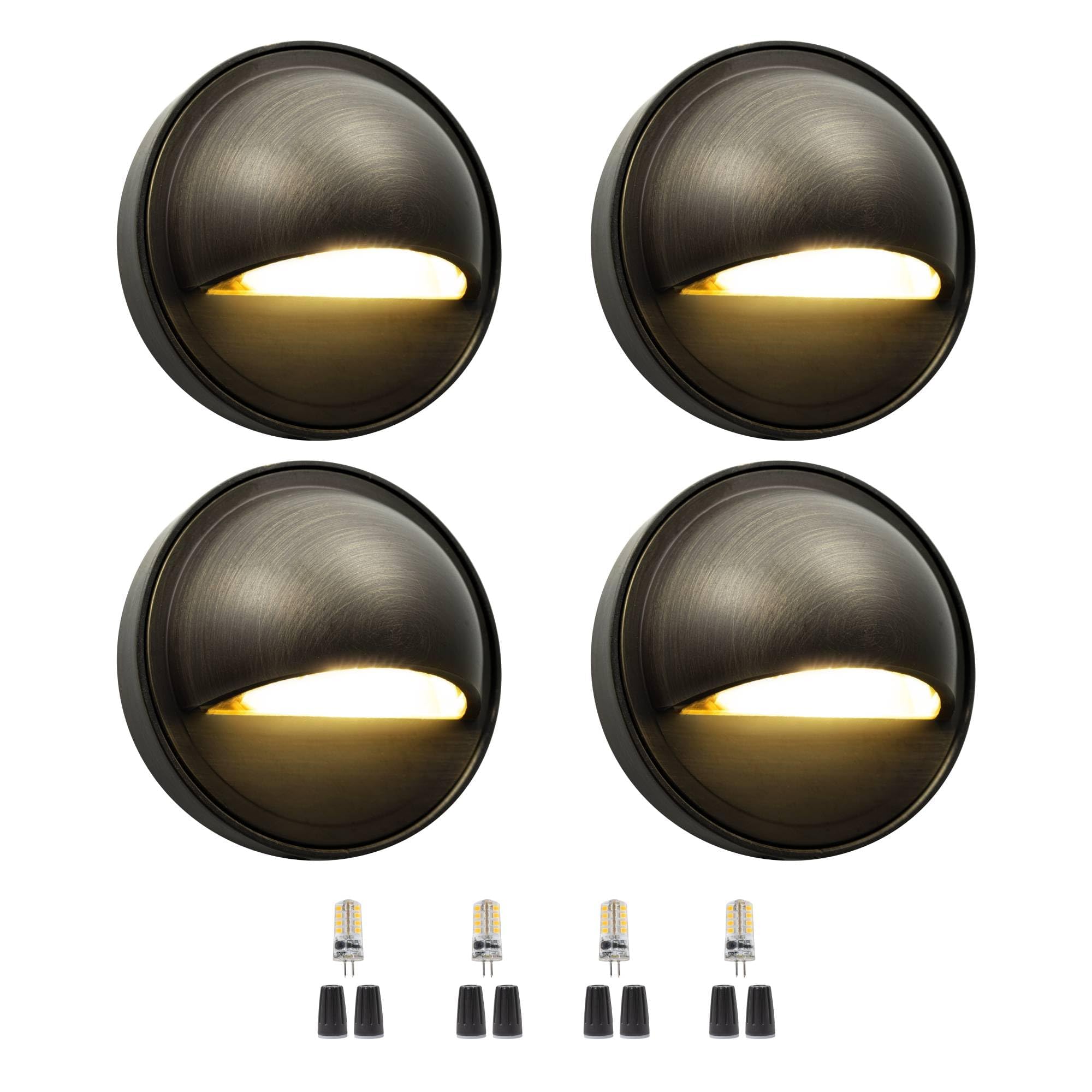 Gardenreet Low Voltage Deck Lights - Solid Brass Landscape Step Lights ...
