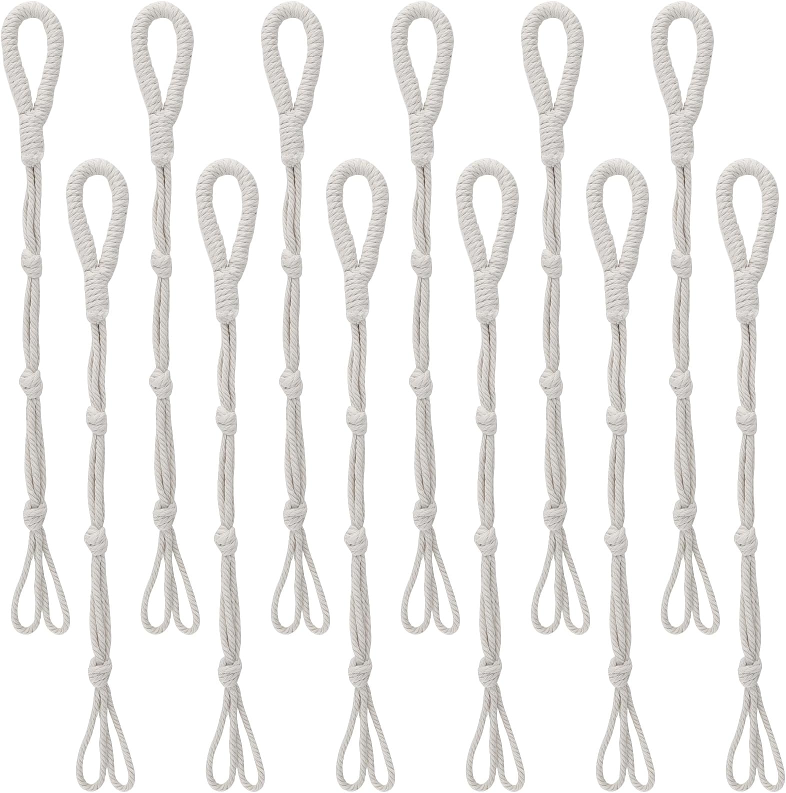 Amazon.com: JEUIHAU 12 PCS Adjustable Macrame Plant Hanger, 15.7 ...