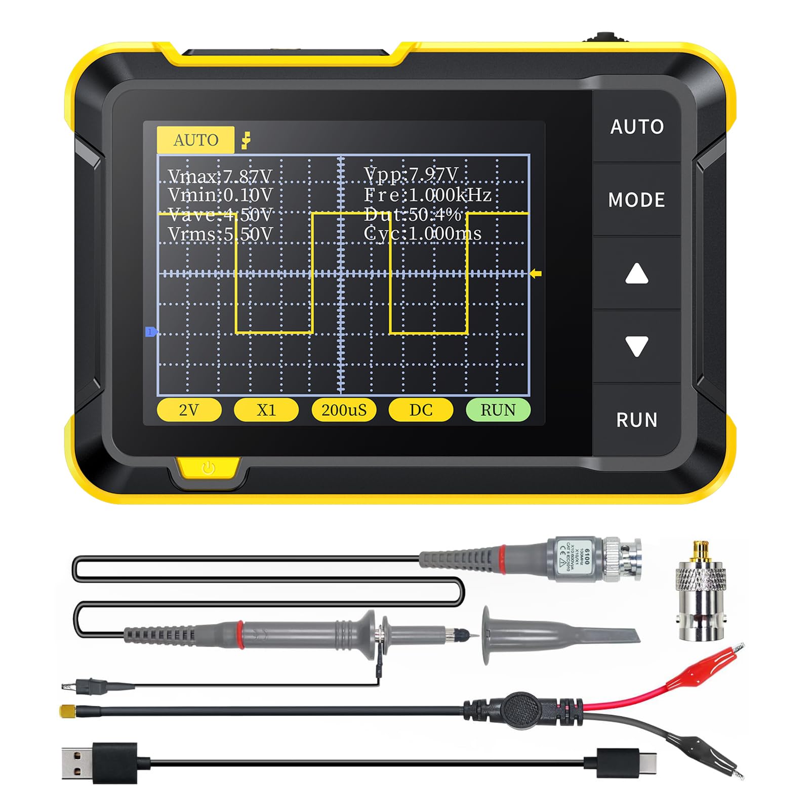 Handheld Digital Oscilloscope Multimeter, DSO152 2.8" TFT Kit ...