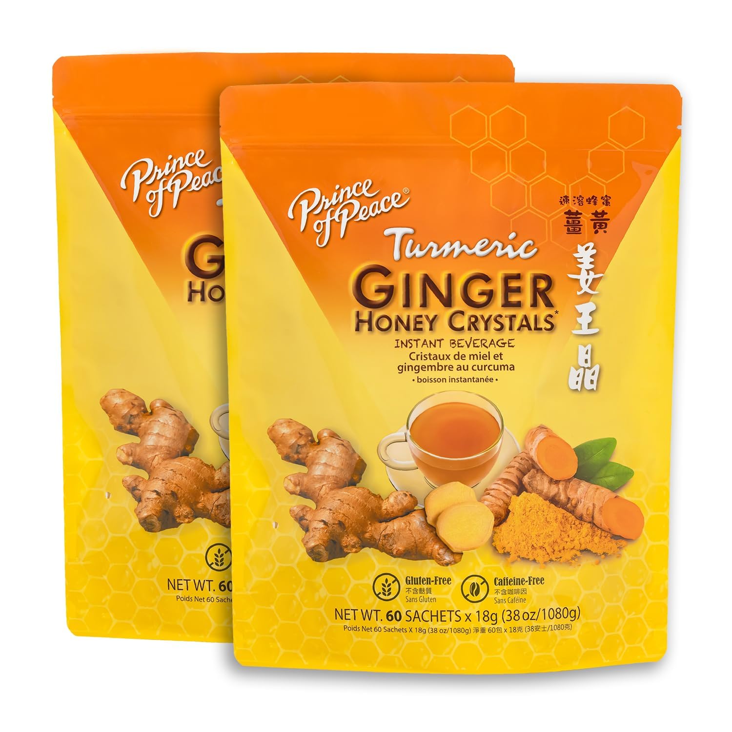 Amazon.com : Prince of Peace Instant Ginger Honey Crystals, Twin Packs ...