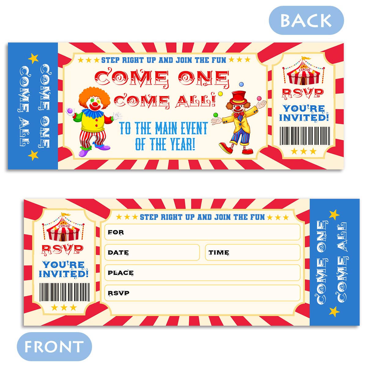 Blank Carnival Invitations