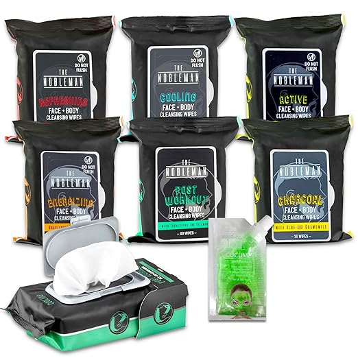 Amazon.com: Nobleman Face and Body Wipes Variety 6 Pack - Cleansing ...