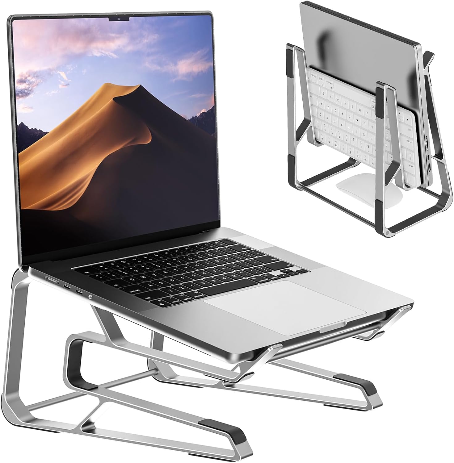 AnExer Laptop Ständer mit Lagerung, Anti-Rutsch Laptop Stand ...