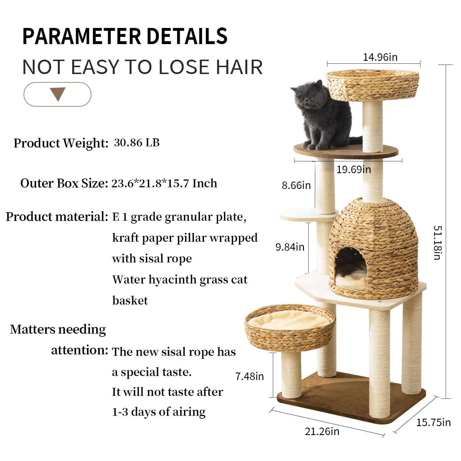 Arbre A Chat Maine Coon Cat Tree Modern Wooden Cat Tree Tower With ...
