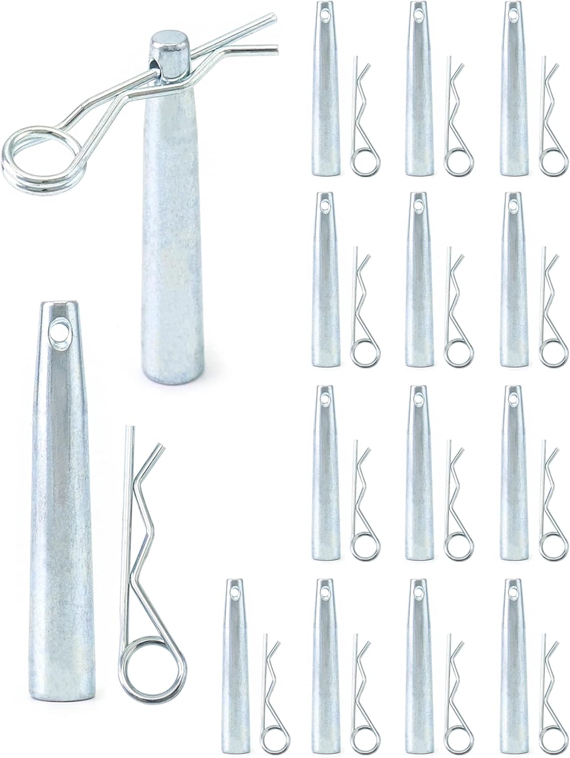 Amazon.com: QWORK Aluminum Conical Coupler Pins with R-Clip - 15 Sets ...