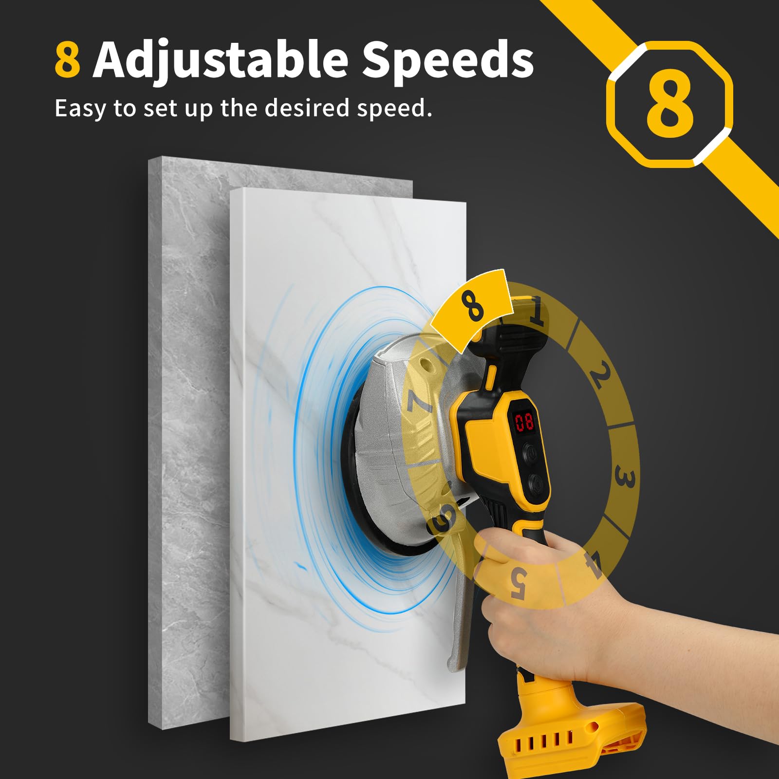 Tile Vibration Tool Vibration Machine HUICCN Cordless Tile Vibration ...