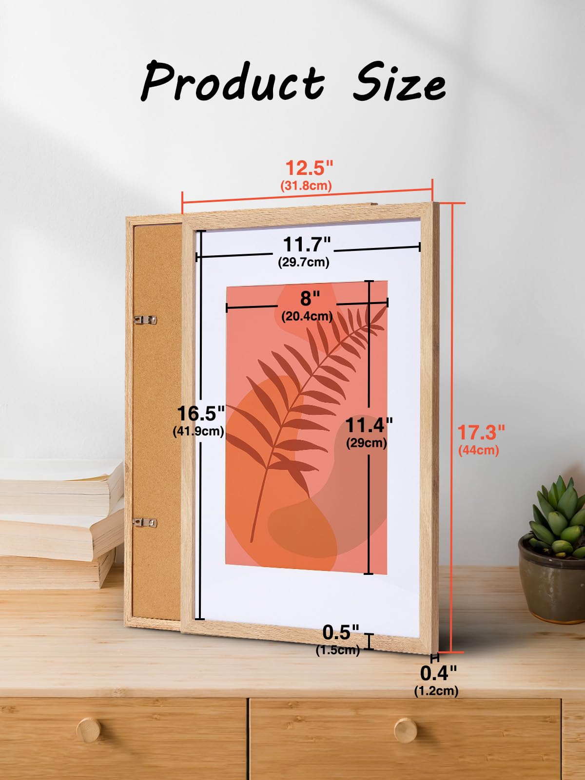 30 X 42 Poster Frame Sevilla" Plastic Frame, Black, Polystyrene, 29.7