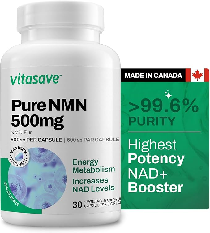 Vitasave 500mg NMN Capsules - NAD+ Booster for Cellular Health