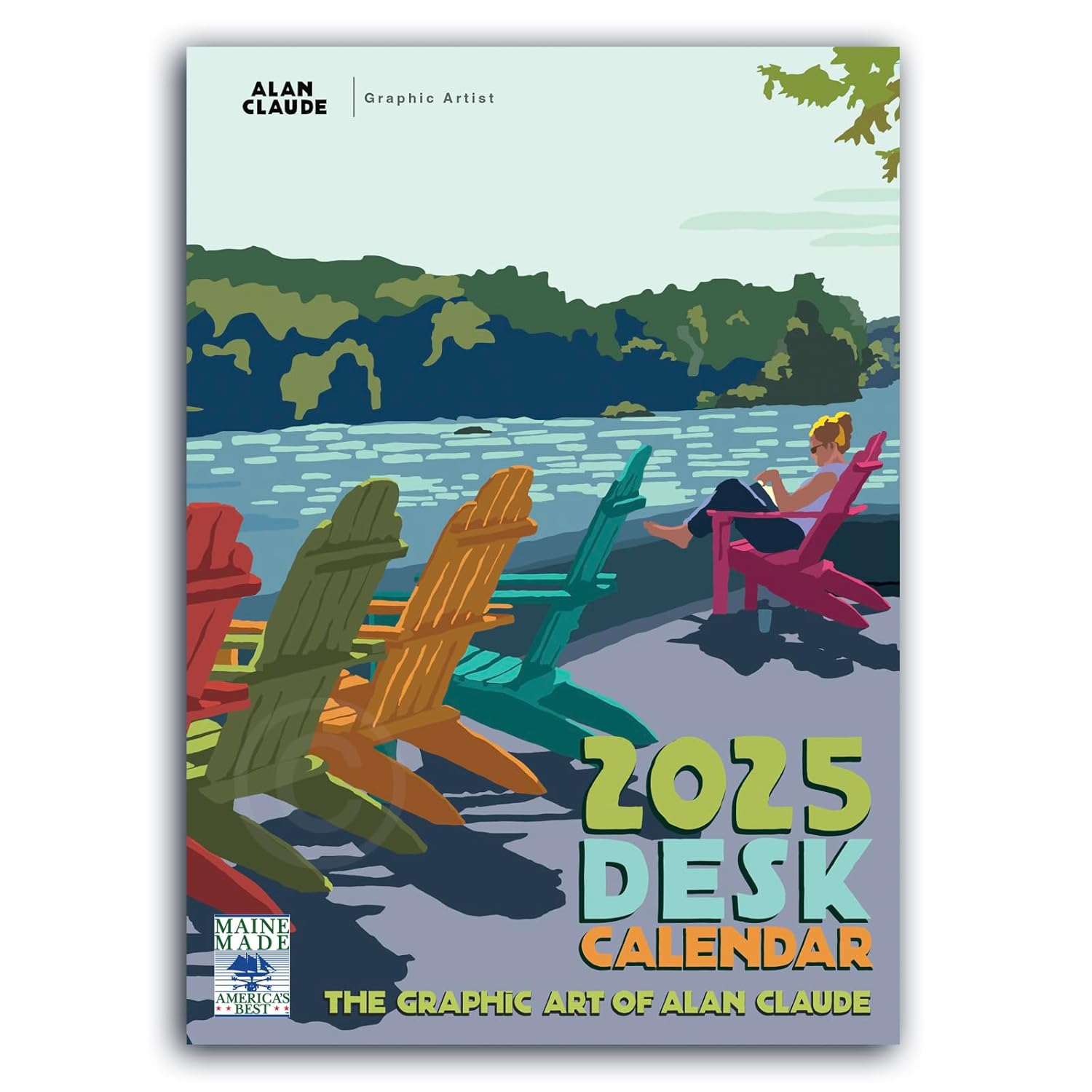 Amazon.com: 2025 DESK Art Calendar 5x7 Retro Vintage Art Style by Maine ...