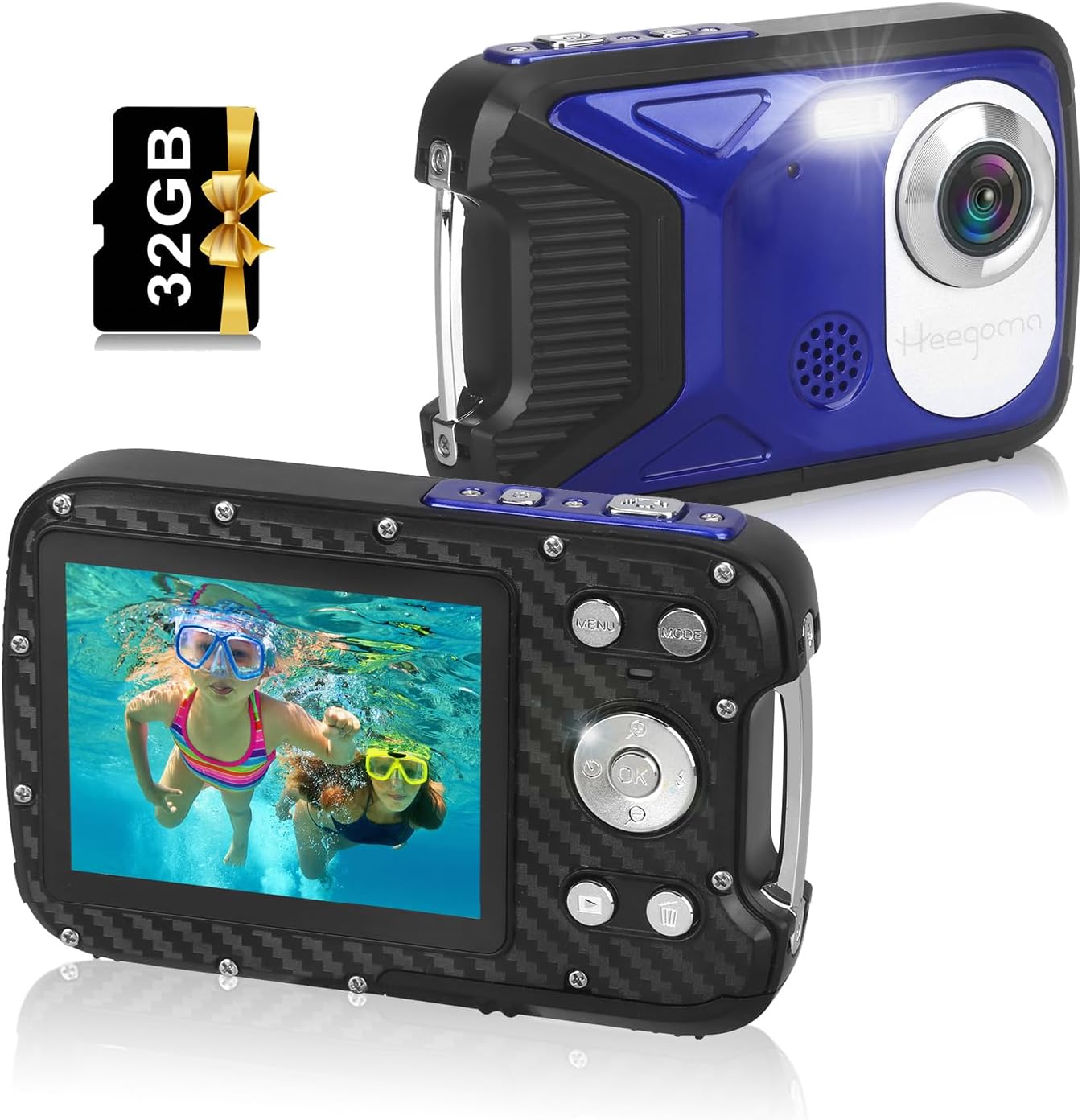 Amazon.com : Waterproof Digital Camera,17 FT Underwater Camera 2.8" LCD ...