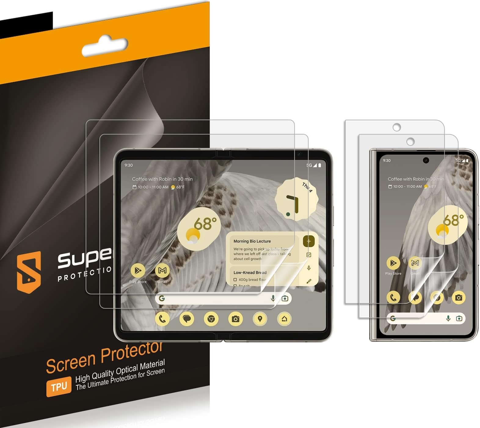 Amazon.com: Supershieldz (2 Pack) Designed for Google Pixel Fold (2 ...