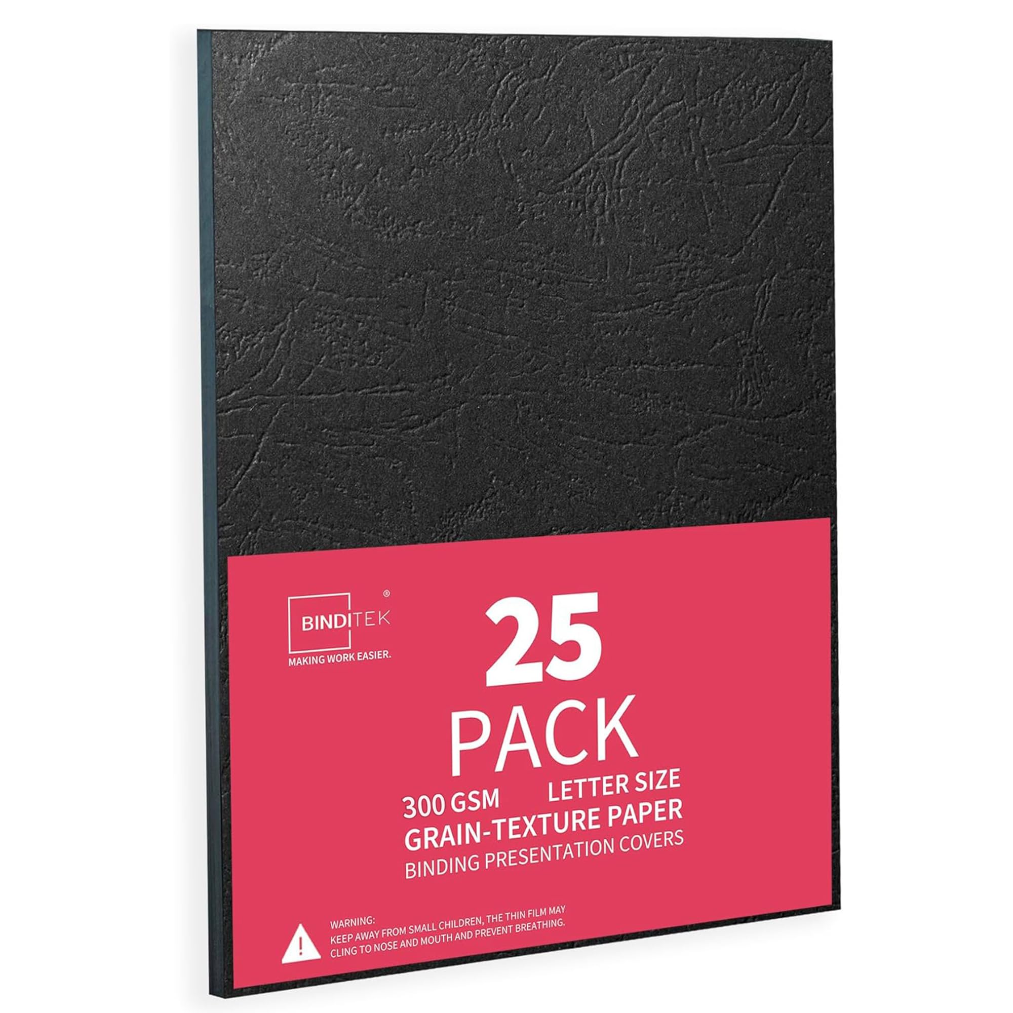 Snapklik.com : Binditek 25 Pack 16 Mil Grain-Texture Paper Binding ...