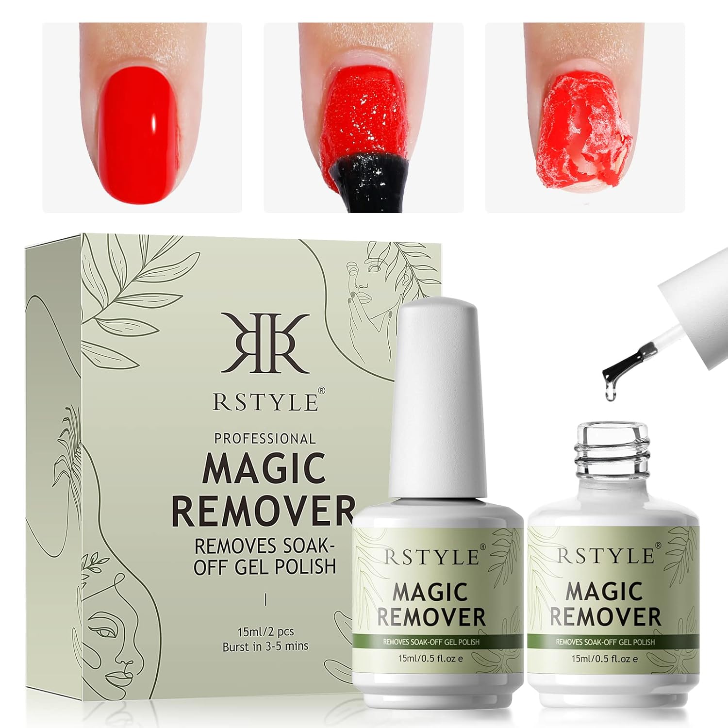RSTYLE Nagellackentferner,Shellac Entferner,Magic Remover,gelnägel ...