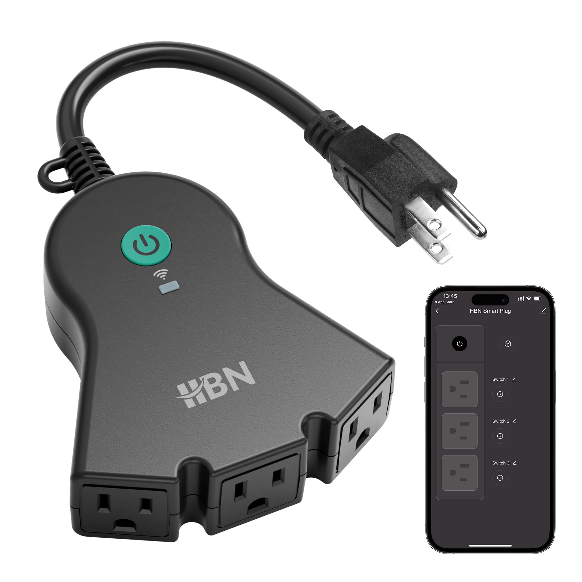 Snapklik.com : HBN Outdoor Smart Plug,Wi-Fi Heavy Duty Outlet