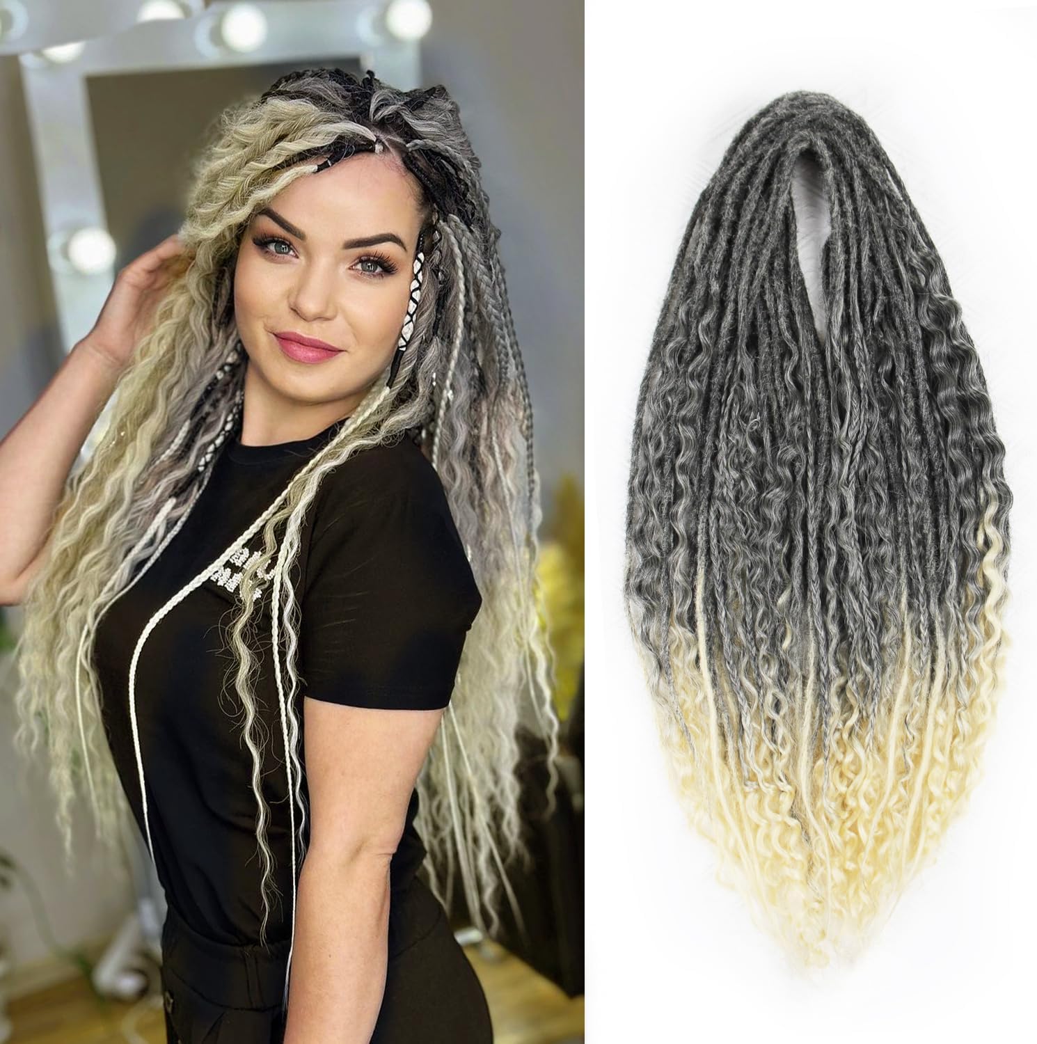 Amazon.com : ENBEAUTIFUL Double Ended Dreadlock Extensions 24 Inch 3 In ...