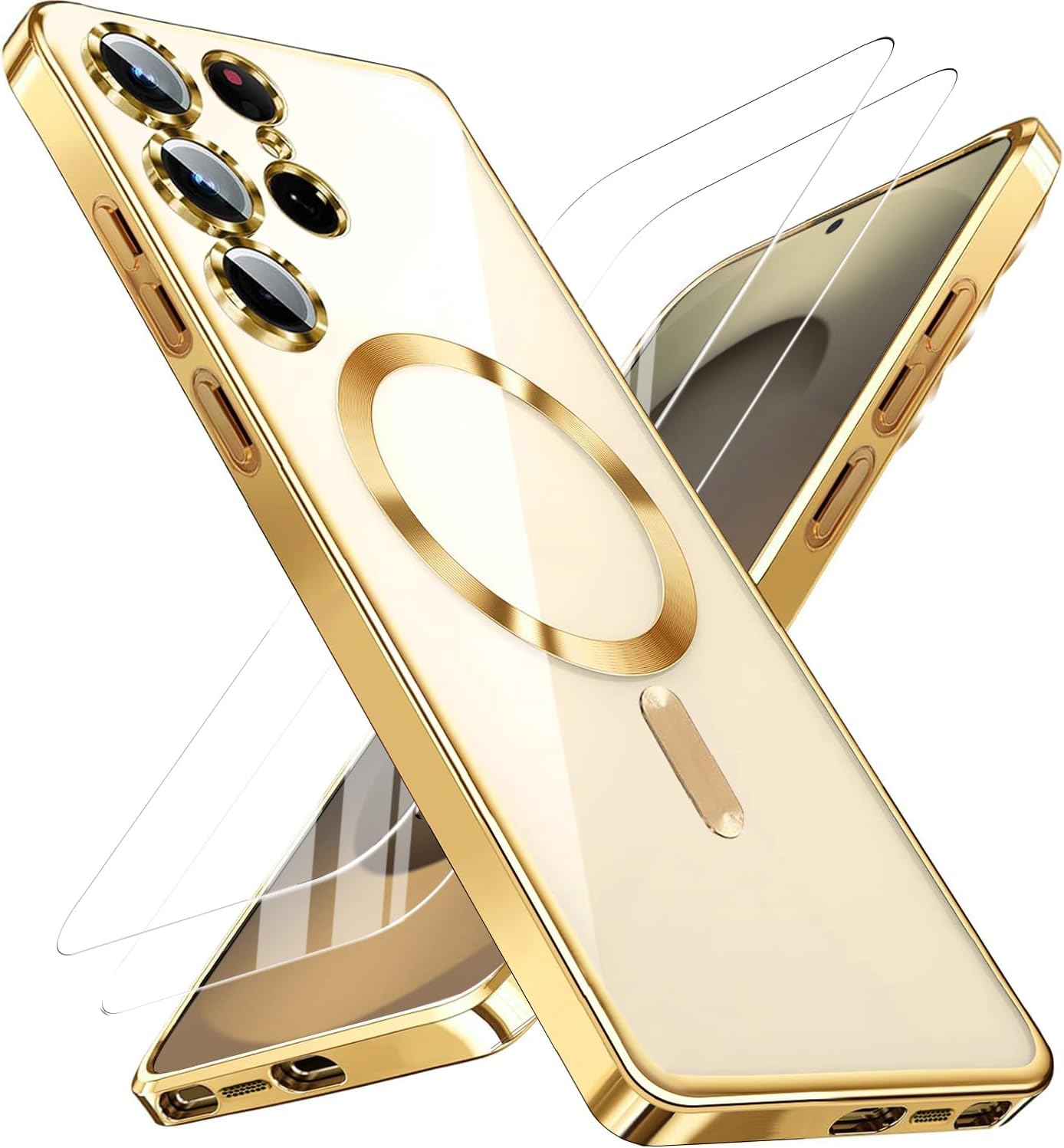 Amazon.com: for Samsung Galaxy S25 Ultra Case with 2X Screen Protector ...