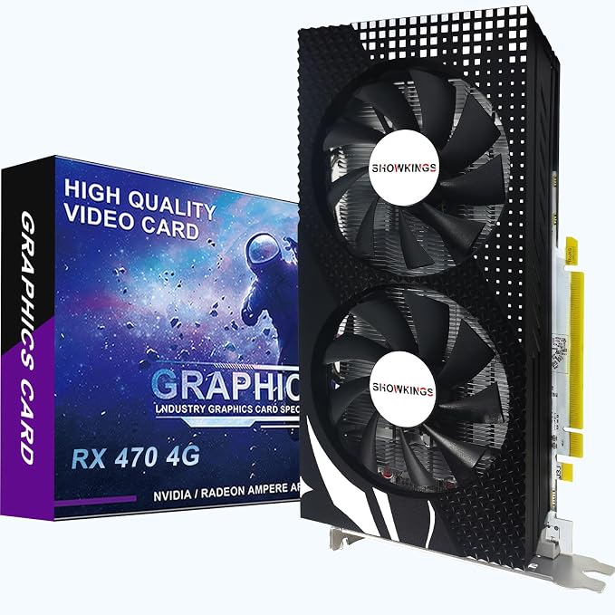 Amazon.com: SHOWKINGS Radeon RX 470 4GB GDDR5 256bit Gaming Graphics ...