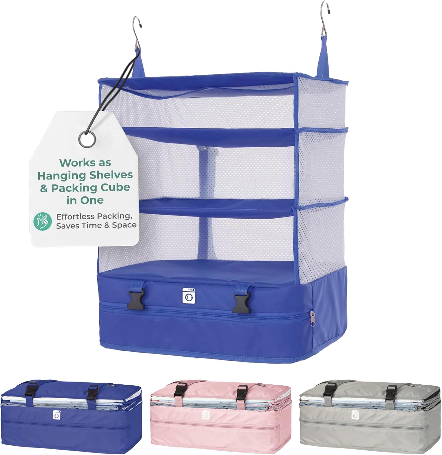 Amazon.com: Portable Hanging Travel Shelves | 45x30x64cm, Large, Blue ...