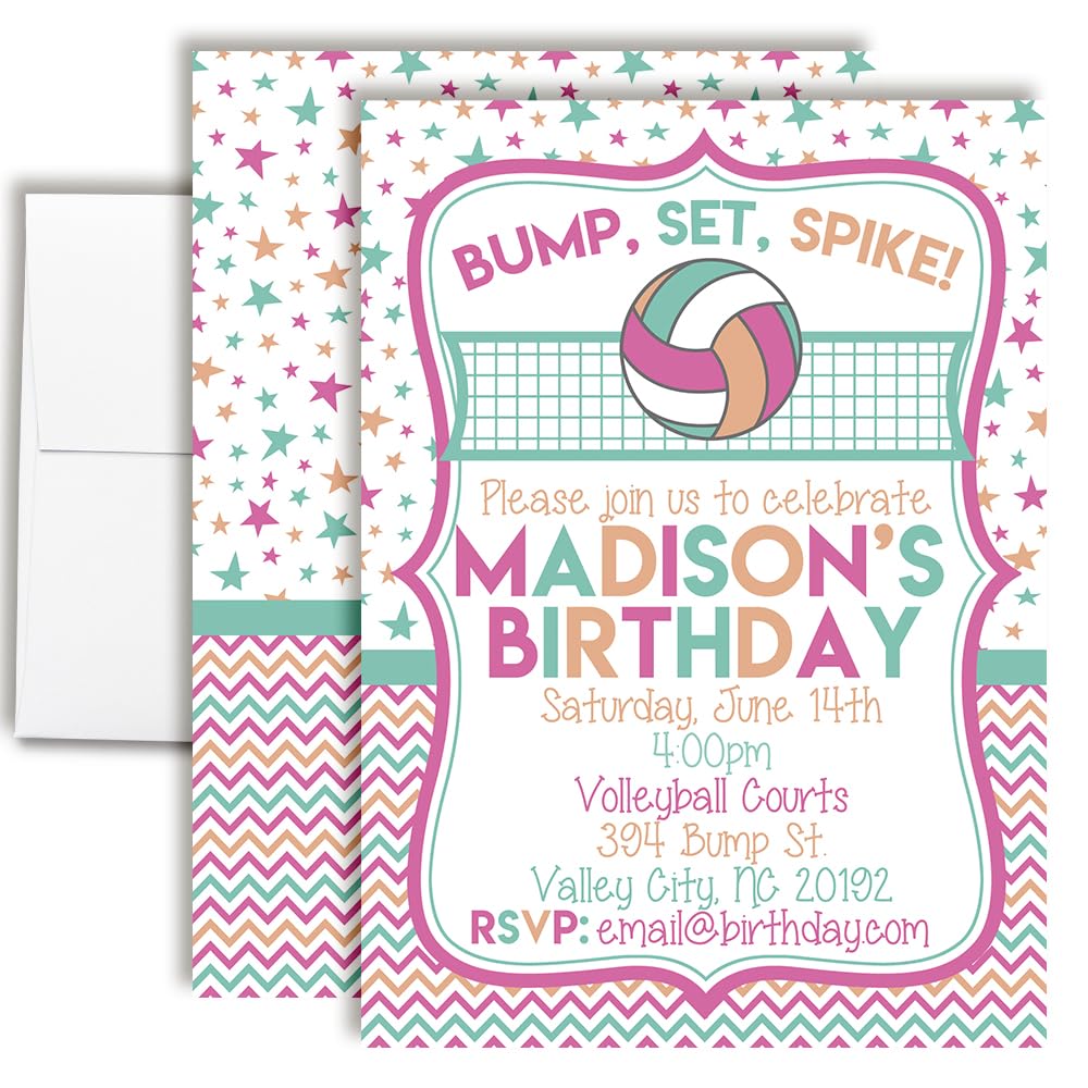 Volleyball Themed Birthday Invitations Beach Volleyball Birthday Party