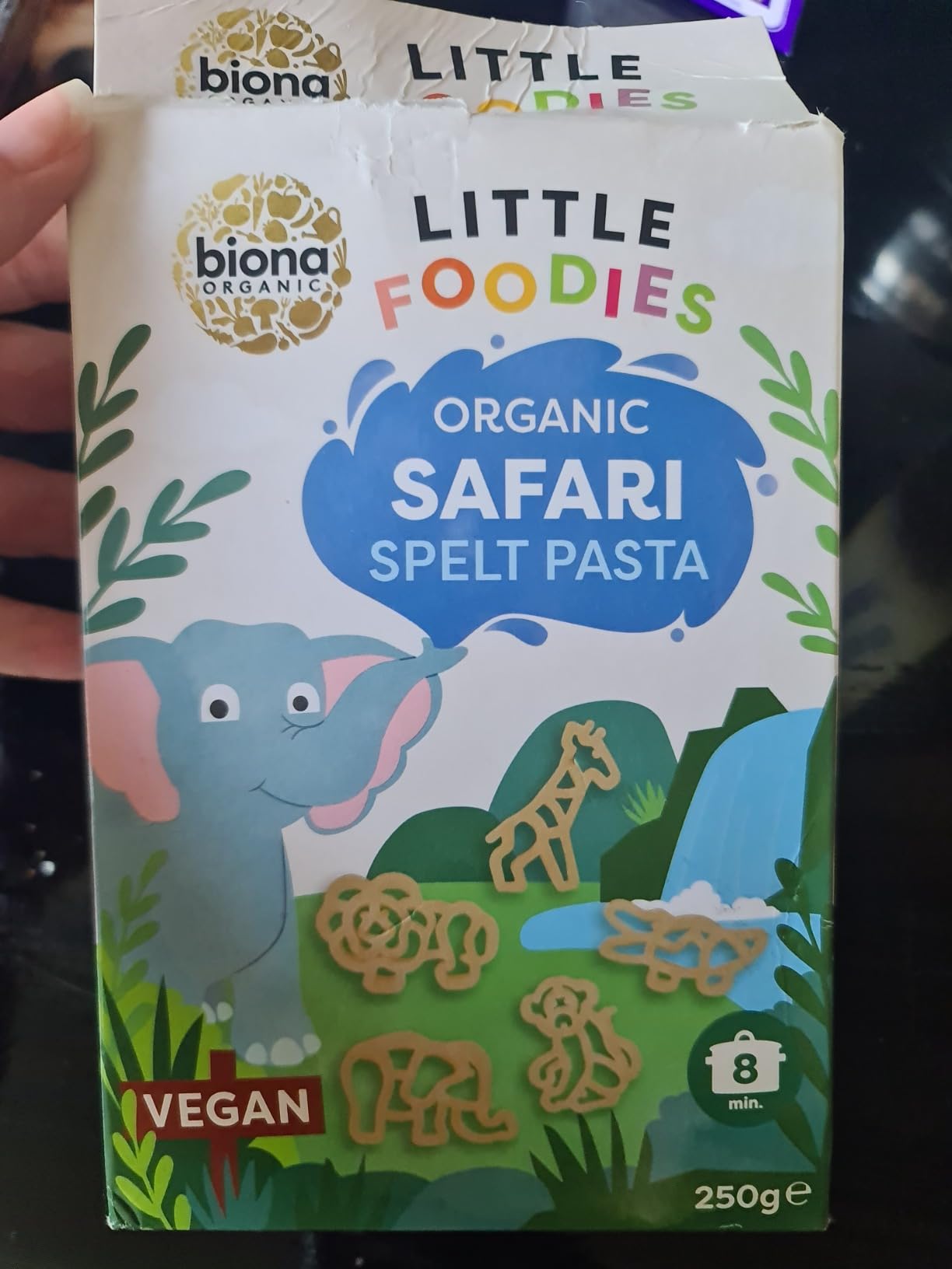 Biona Organic Little Foodies Spelt Pasta 250g, Pack of 12 - Safari ...