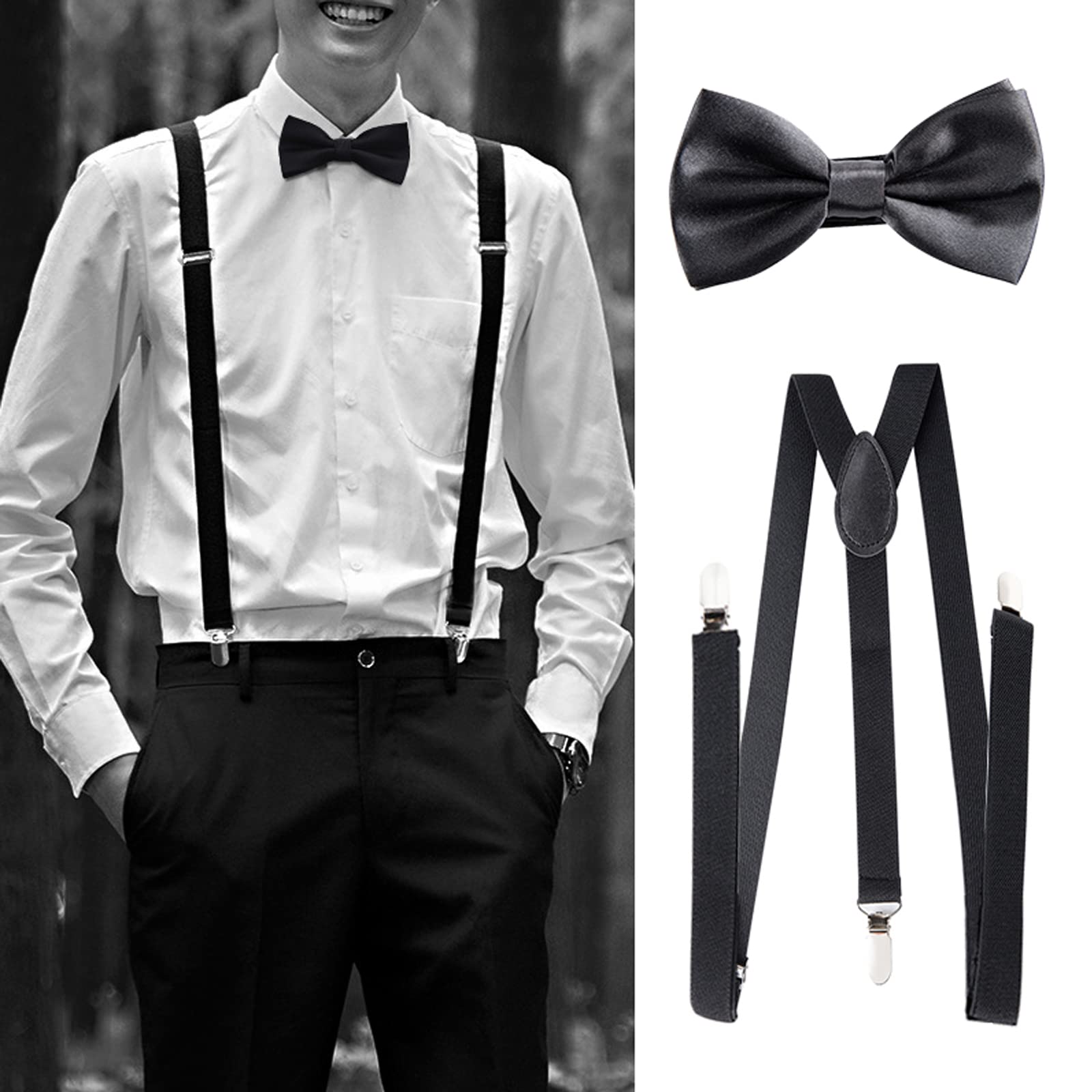 Gohytal 1920s Costume Accessory Set, 20s Men’s Accessories Gatsby Mafia ...